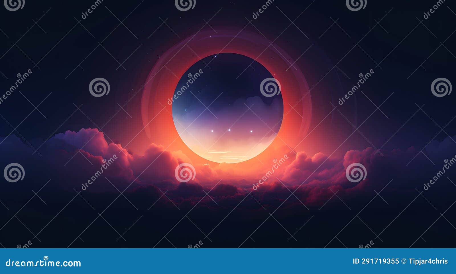 Celestial Spectrum Digital Art With Deep Blue Background And Colorful ...