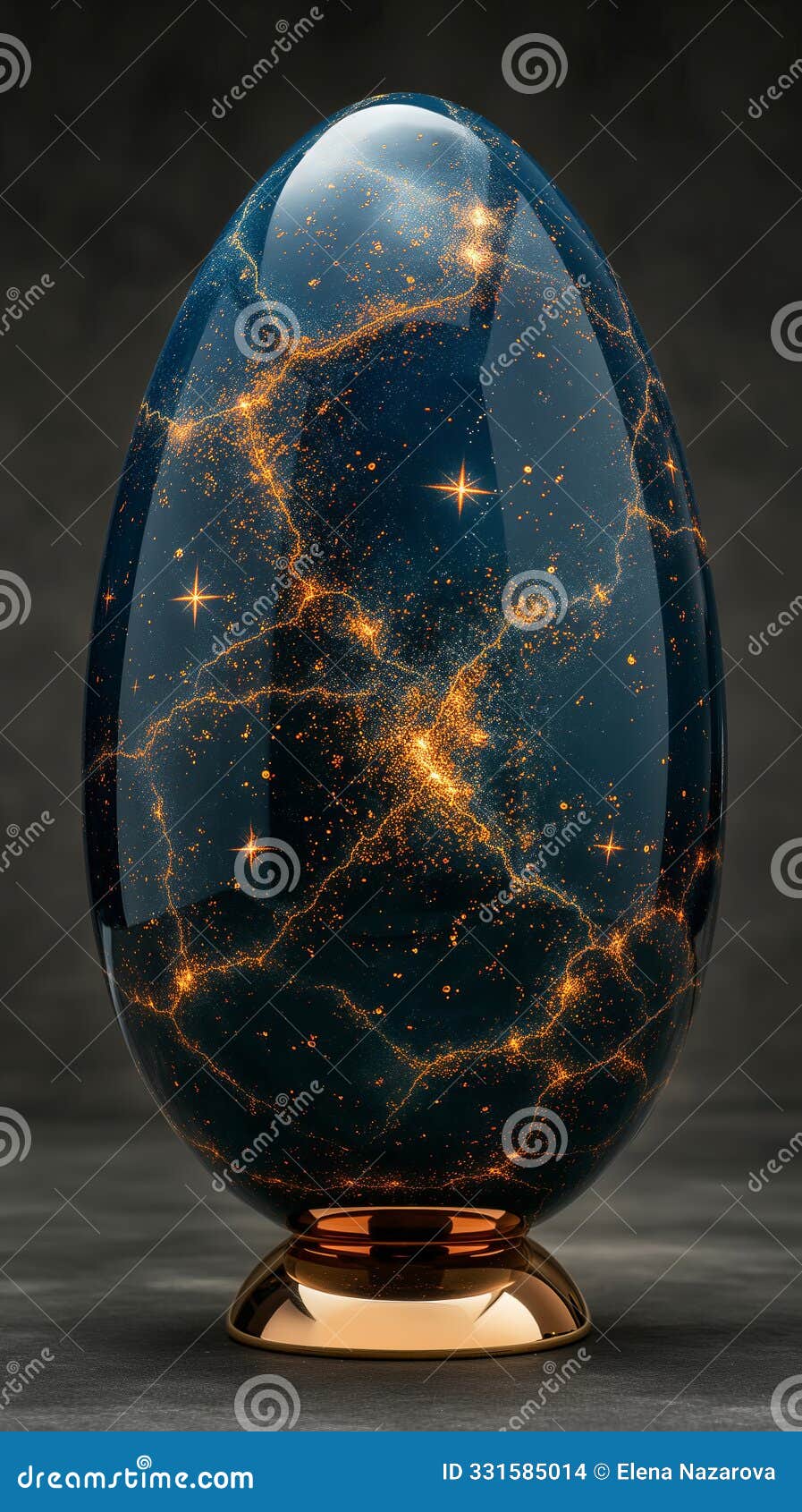 Celestial Magic Easter Egg with Golden Stars on Mystical Background Stock Photo - Image of ...