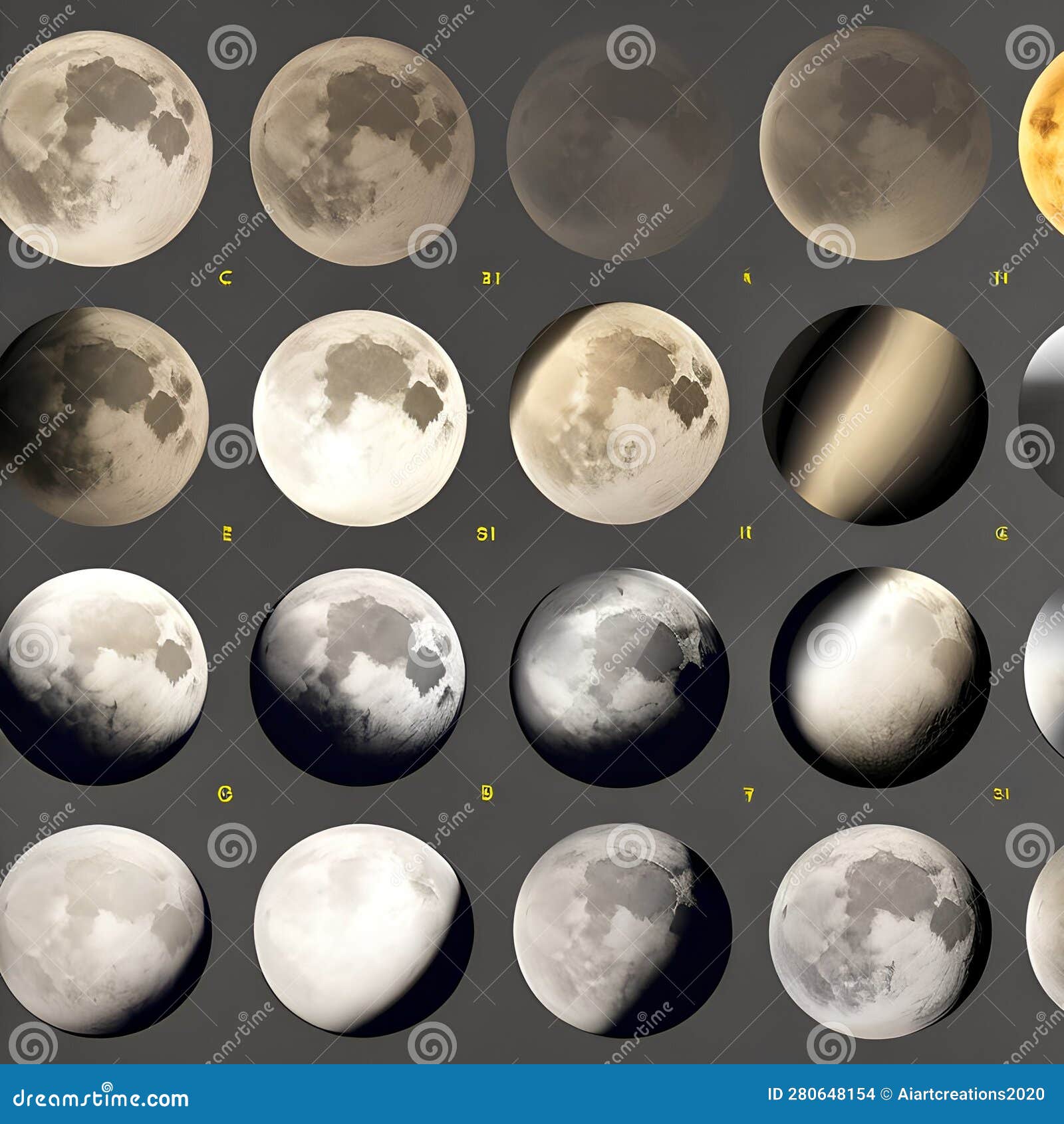 1945 Celestial Moon Phases: A Mesmerizing And Celestial Background ...