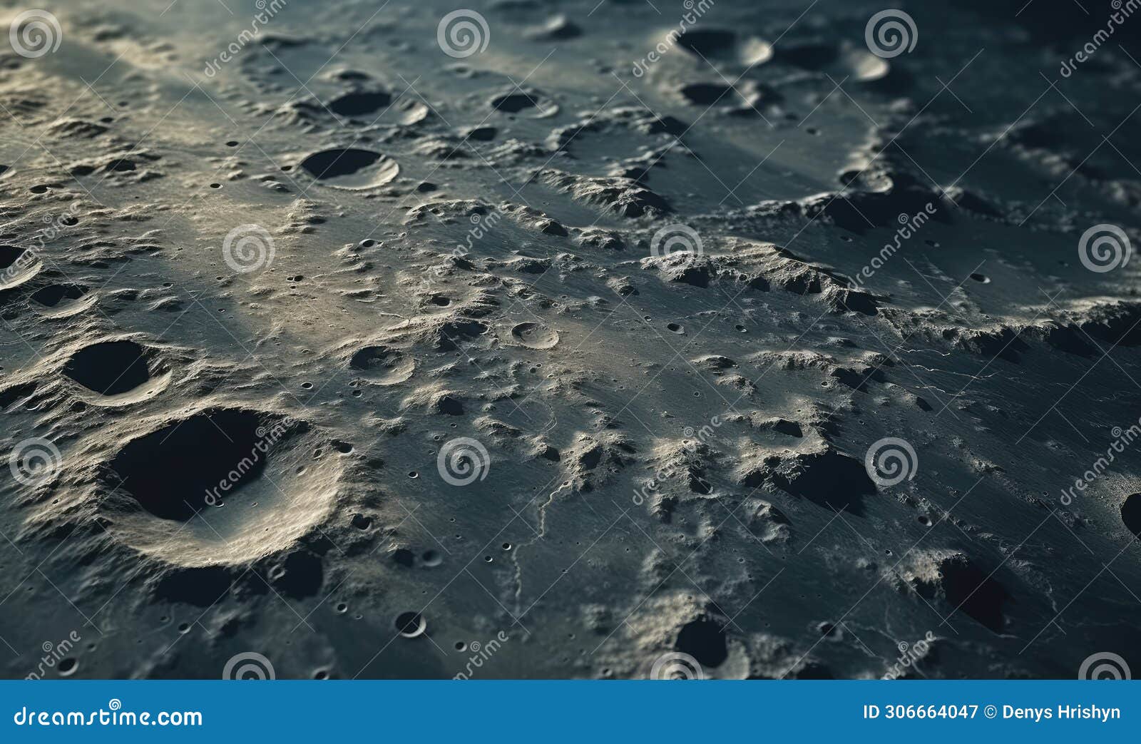A Celestial Mosaic: Exploring the Enigmatic Terrain of the Moon Stock ...