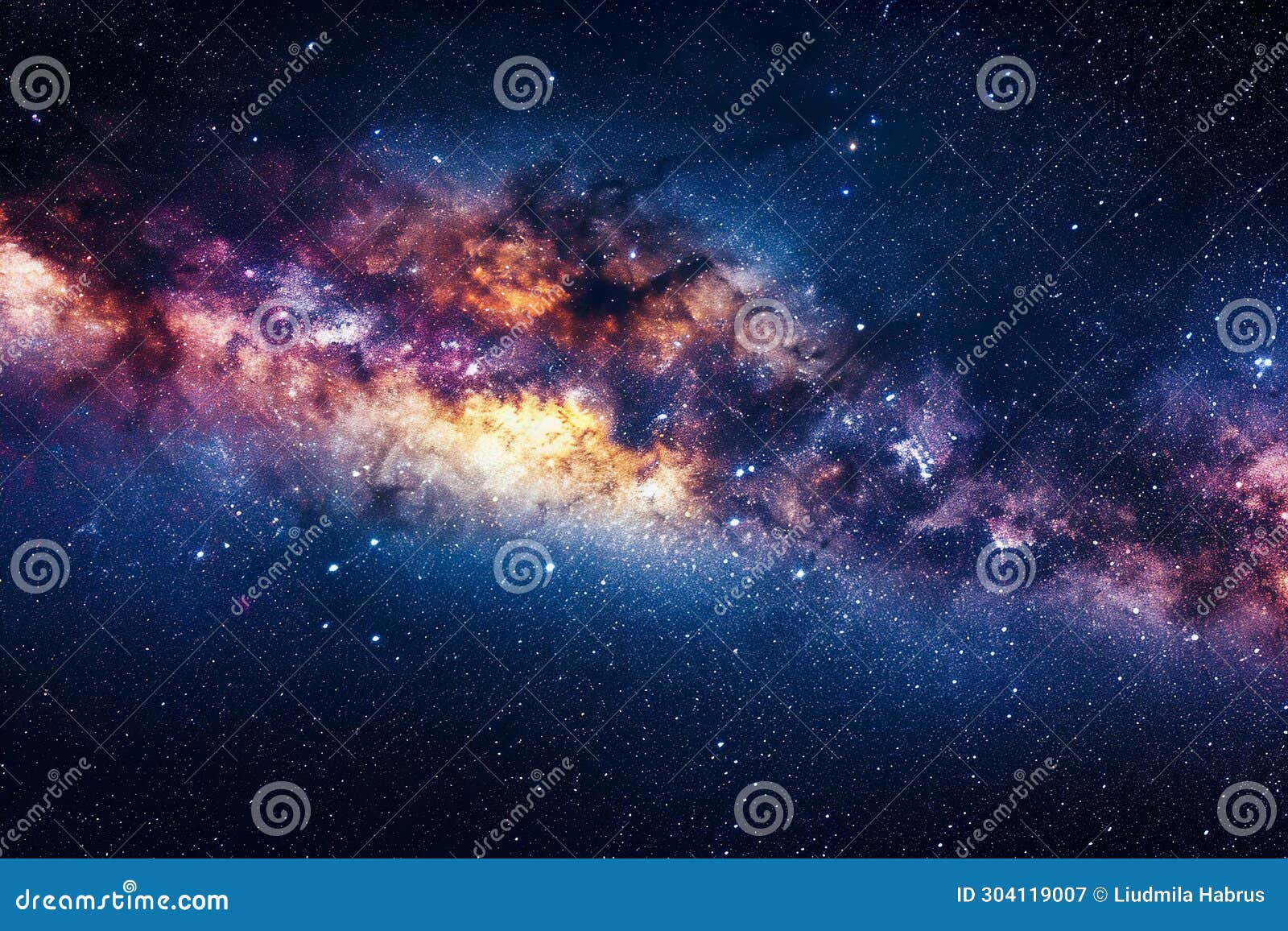 Celestial Panorama of Stars and Galaxies Stretching Out into Infinity ...