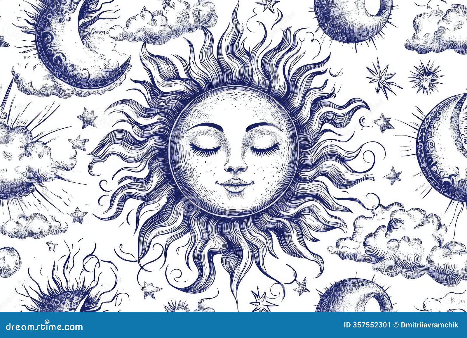 A Celestial Pattern in Gold Abstract Line Art, Designed As a Stock ...