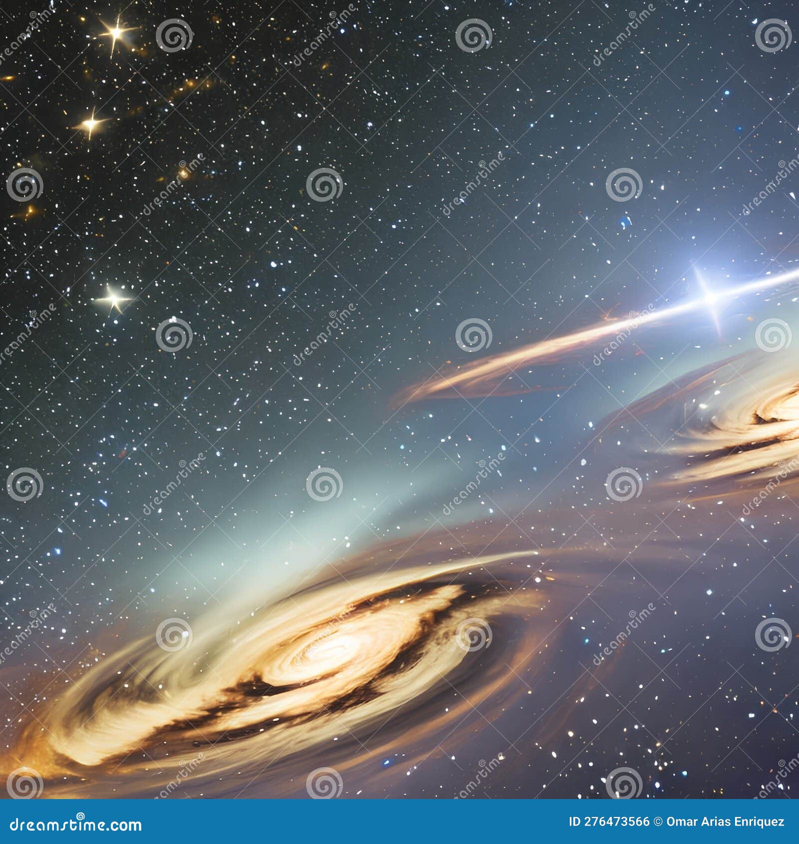 A Celestial Scene of Galaxies Colliding, Stars Exploding, and Black ...