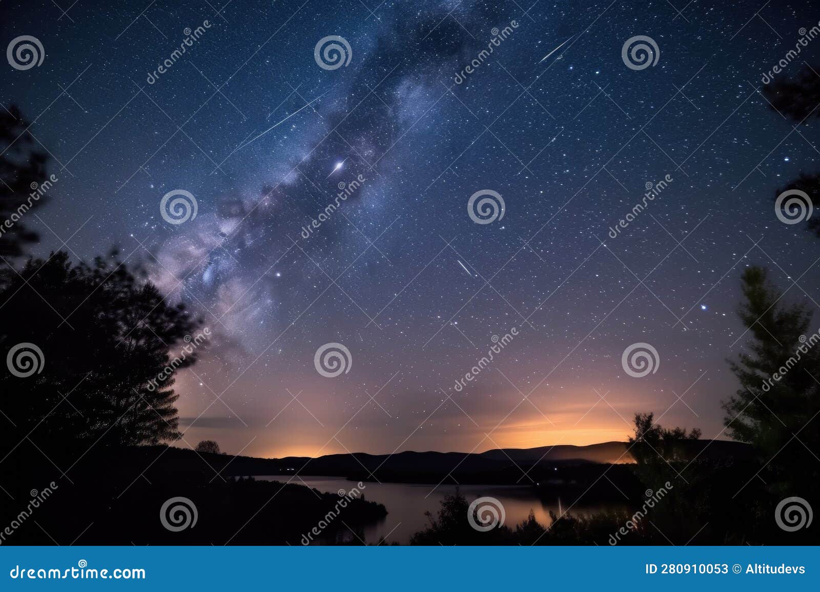 A Celestial Scene, with Planets and Stars Visible in the Night Sky ...