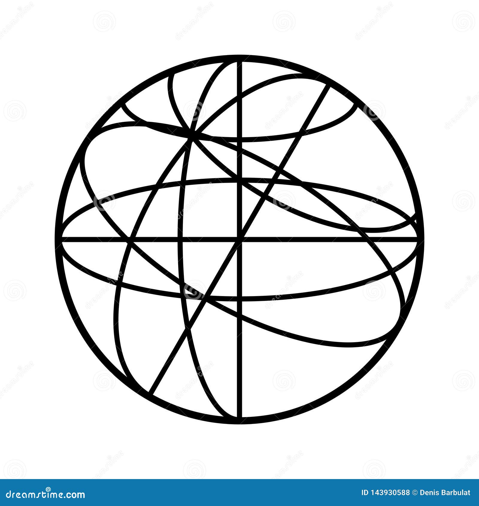Celestial sphere icon stock vector. Illustration of geography - 143930588