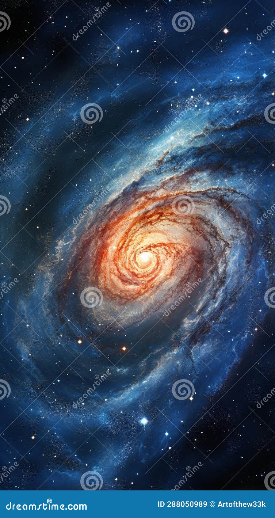 Celestial Splendor: Captivating Andromeda Galaxys Galactic Patterns Stock Illustration ...