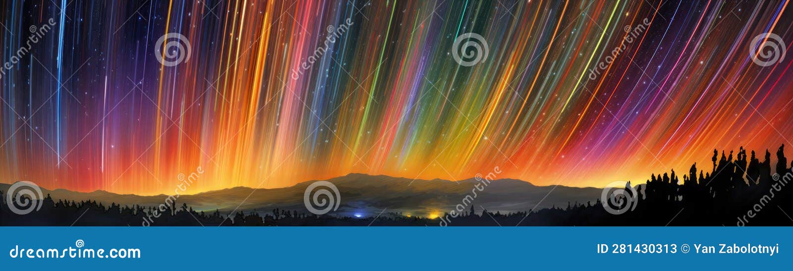 Celestial Streaks Streaks of Radiant Light Forming a Mesmerizing ...
