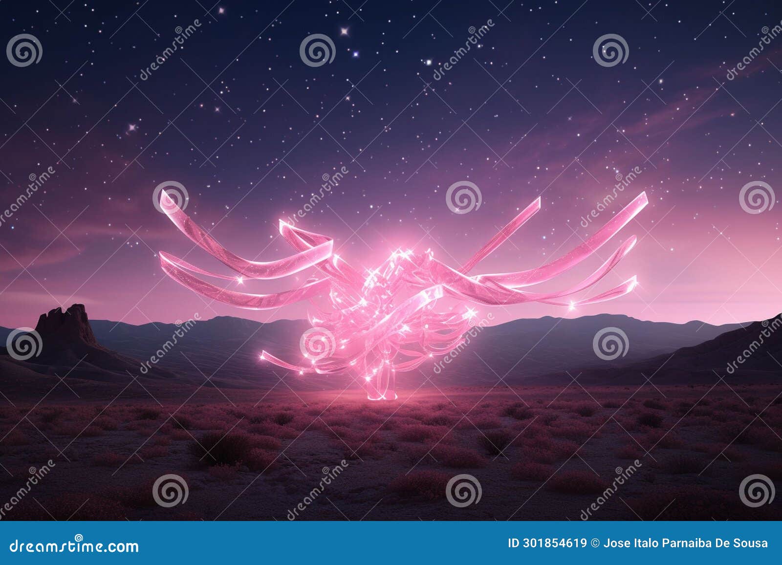 Celestial Support Stars Aligning To Create a Stock Illustration ...
