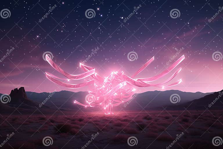 Celestial Support Stars Aligning To Create a Stock Illustration ...