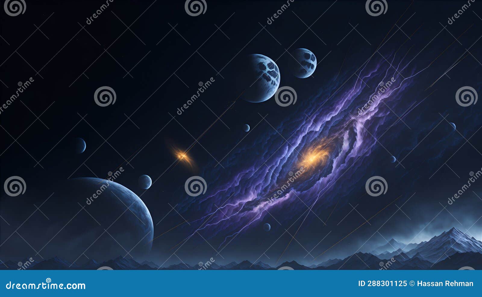 Celestial Symphony. Ai Generated Stock Illustration - Illustration of ...