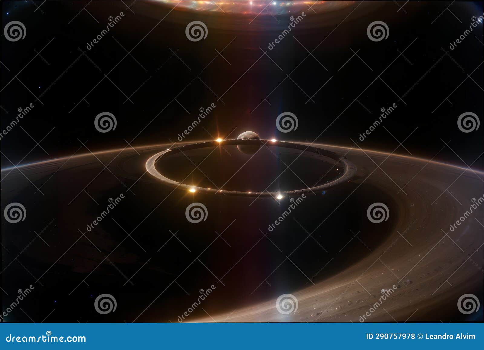 Celestial Symphony Captivating Views of Planetary Rings.AI Generated ...