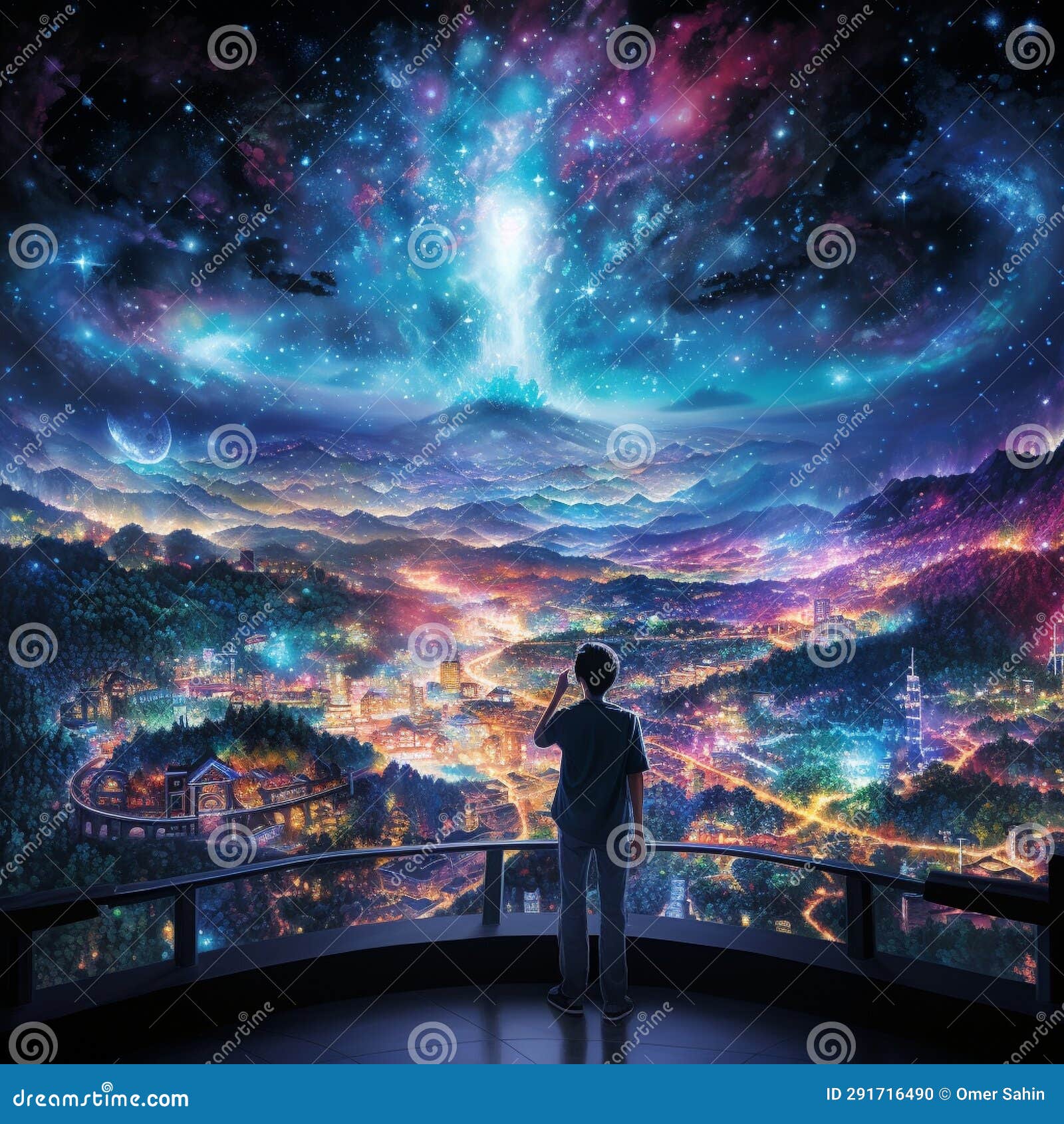 Celestial Symphony: a Harmonious Array of Satellite Colors Stock Photo ...