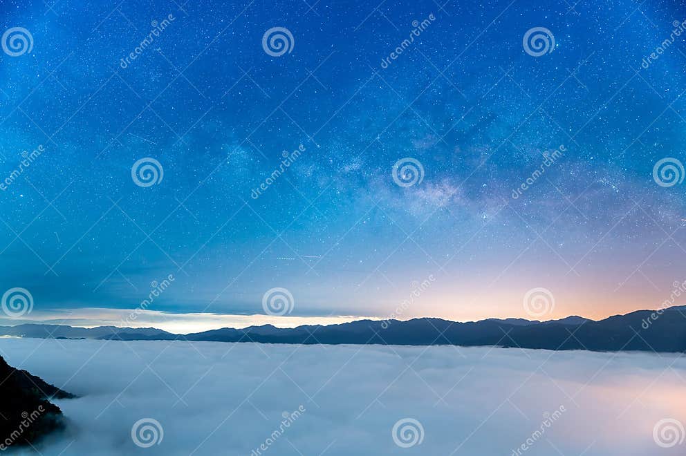 Celestial Symphony of Spring: Milky Way Sky with Rolling Clouds. New ...
