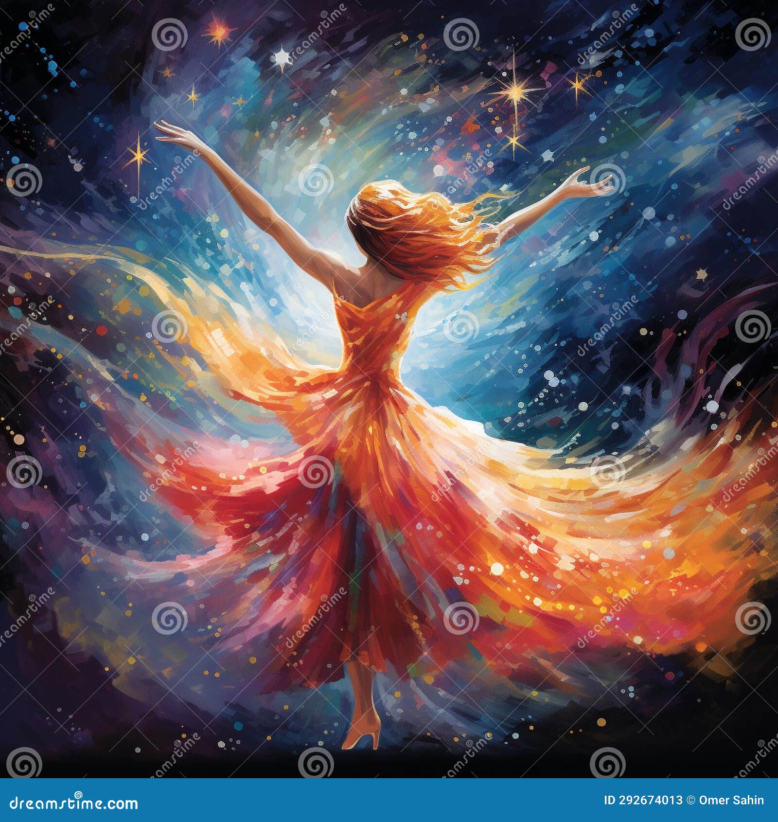 Celestial Symphony: a Stellar Dance of Star Clusters Stock Image ...