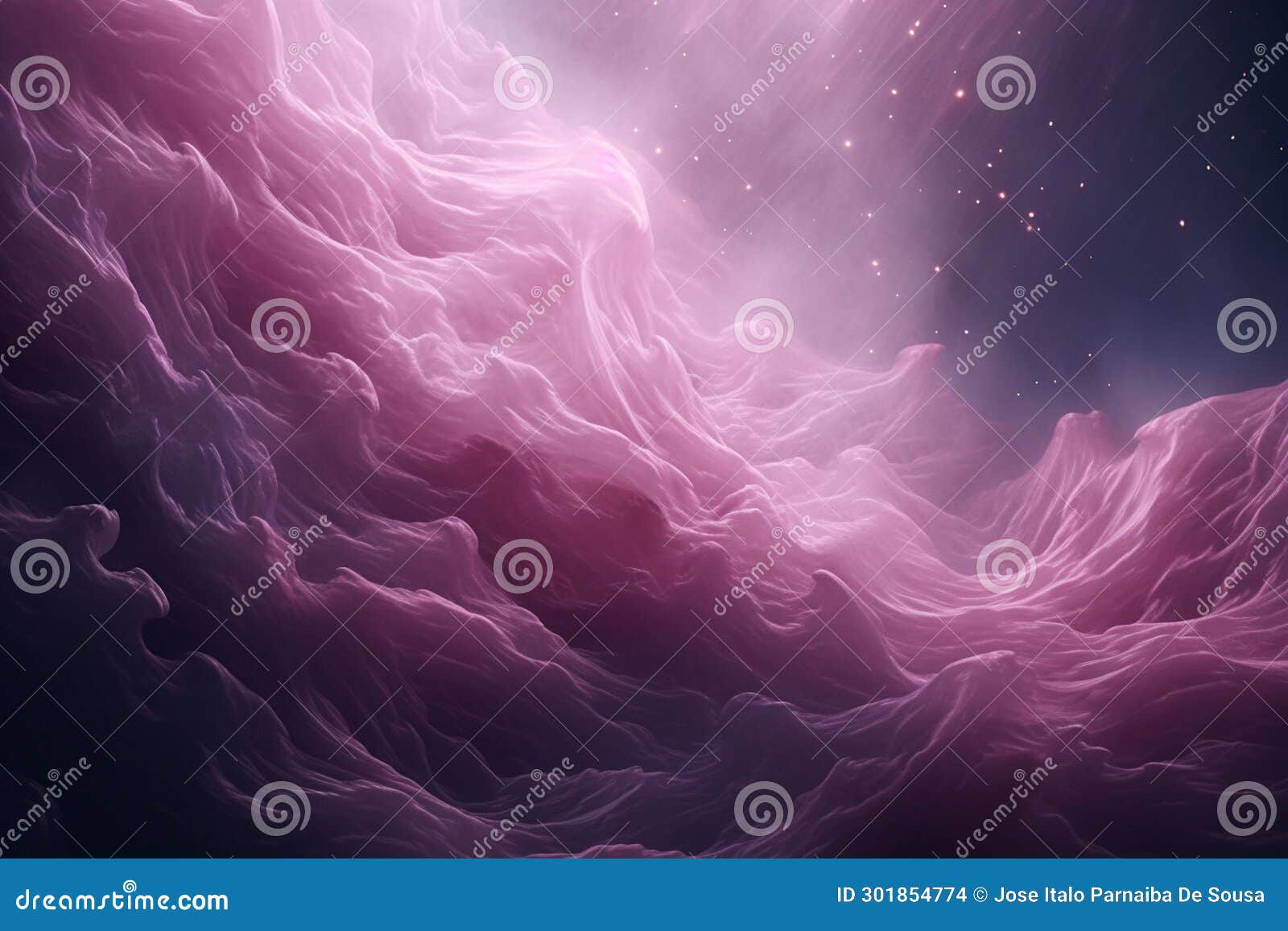 Celestial Threads Interstellar Clouds Combining Stock Illustration ...