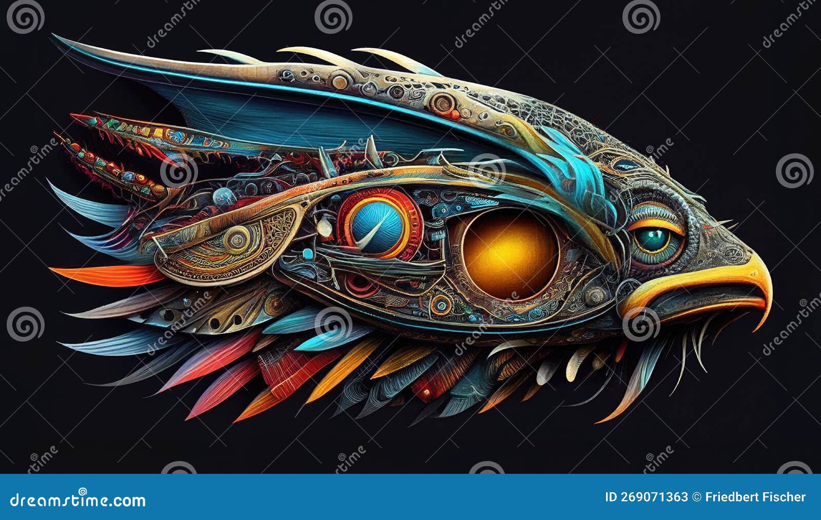 Tribal Eagle Head Silhouette, Eagle Face SVG, Pdf, Dxf, Png, Clipart ...