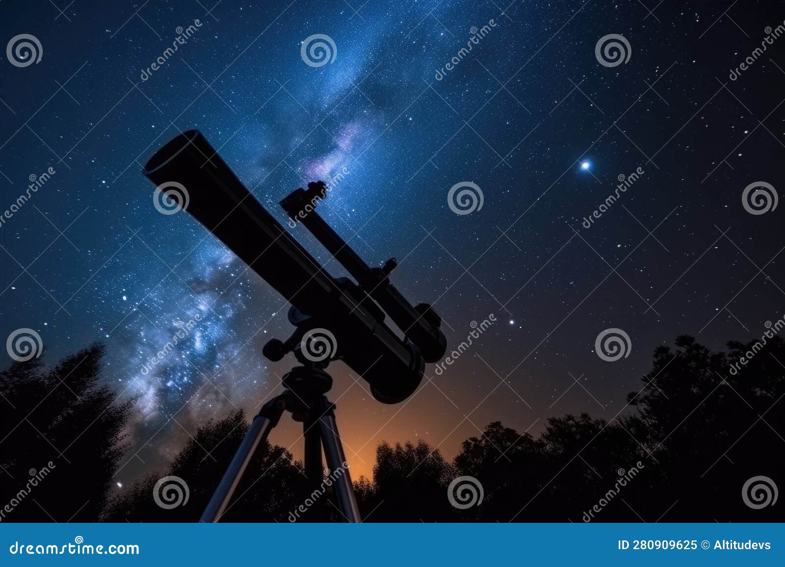 Celestial View of the Night Sky, with Stars and Planets Visible ...