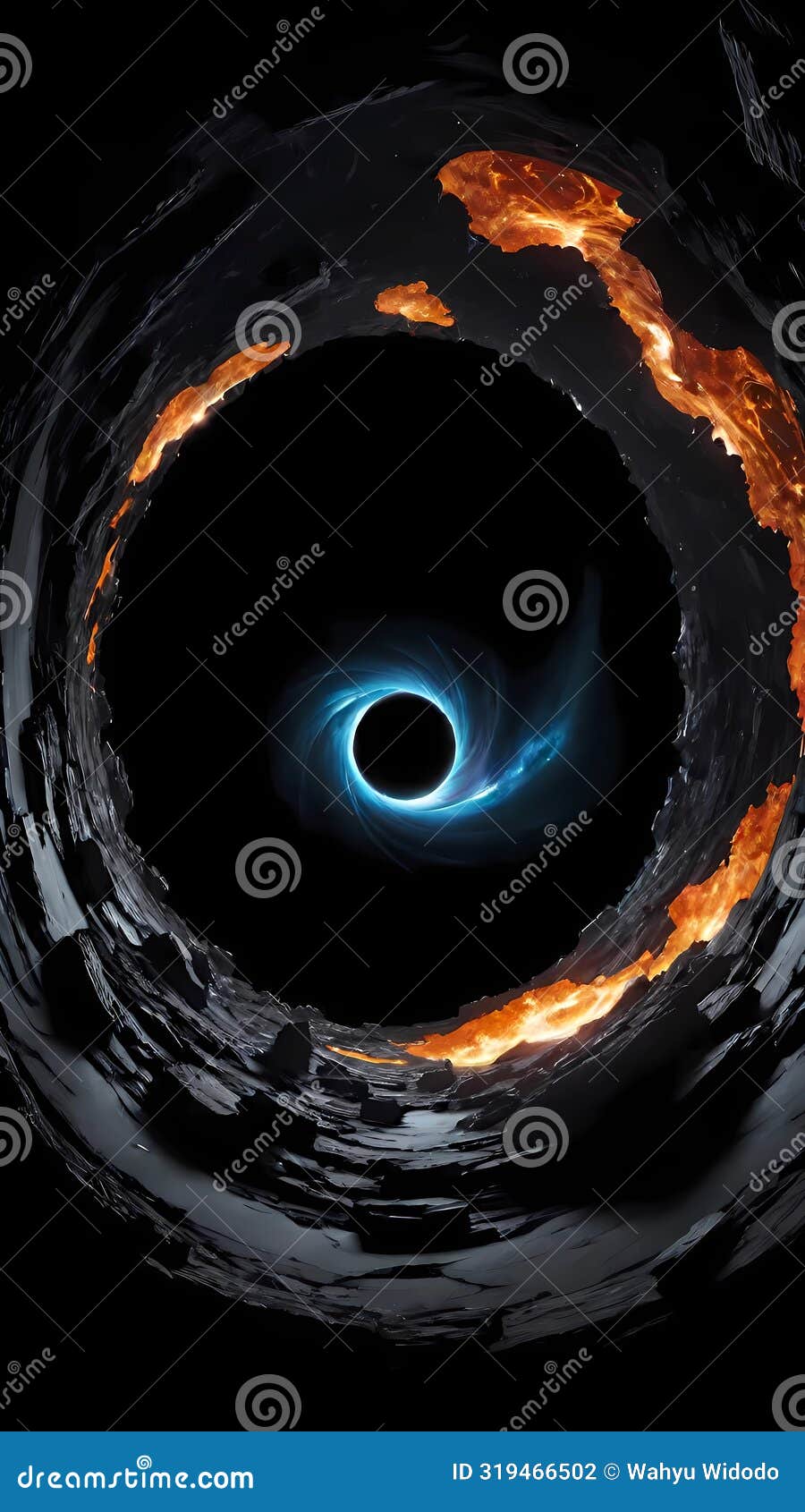 Celestial Vortex a Look Inside the Black Holes Illustration Wallpaper ...