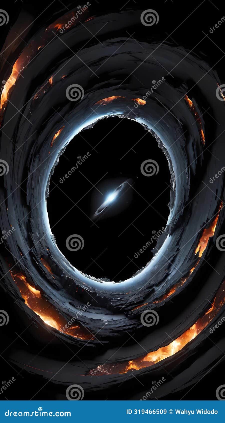 Celestial Vortex a Look Inside the Black Holes Illustration Wallpaper ...