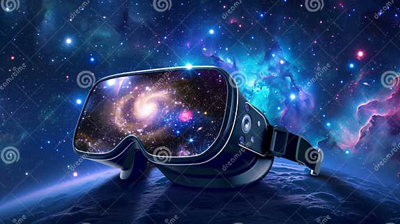 Celestial VR Experience in Outer Space. Virtual Reality Glasses ...