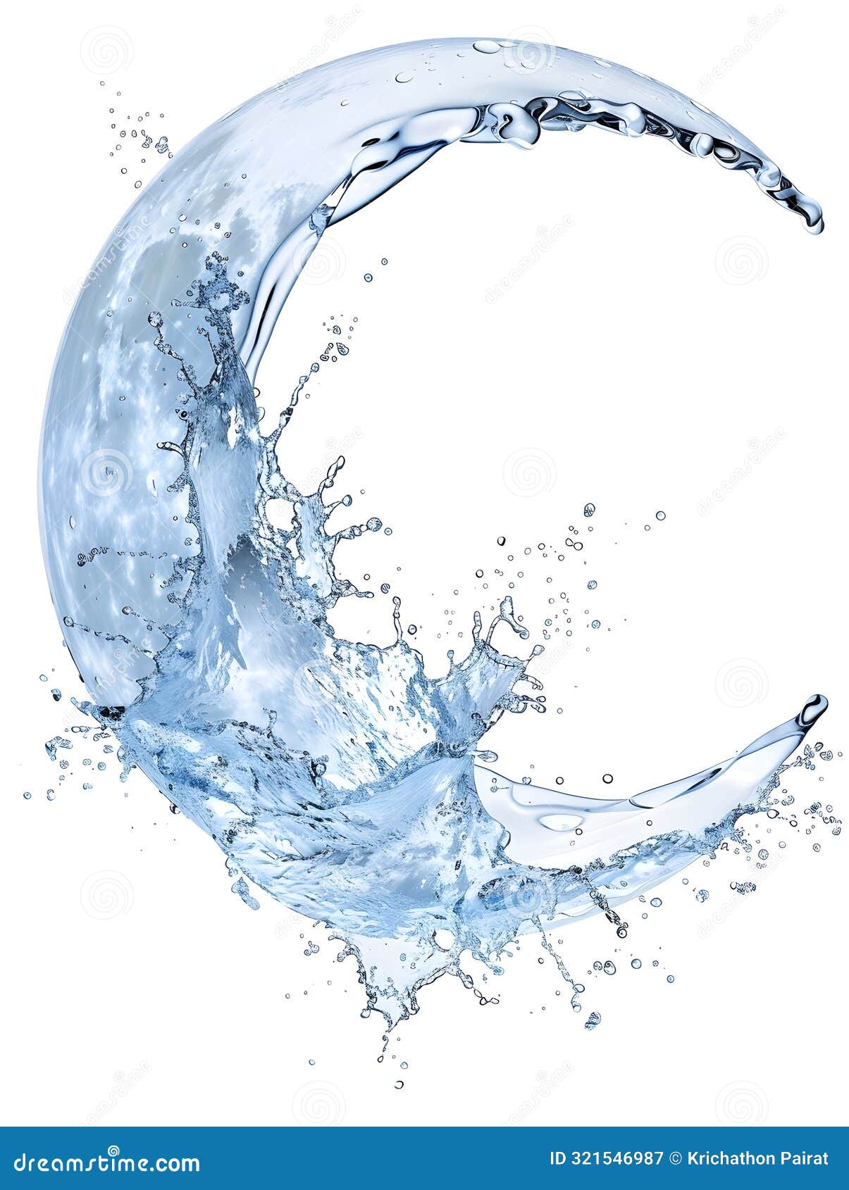 Elegant 3D Rendered Hummingbird Emerging from Water Splash on White ...