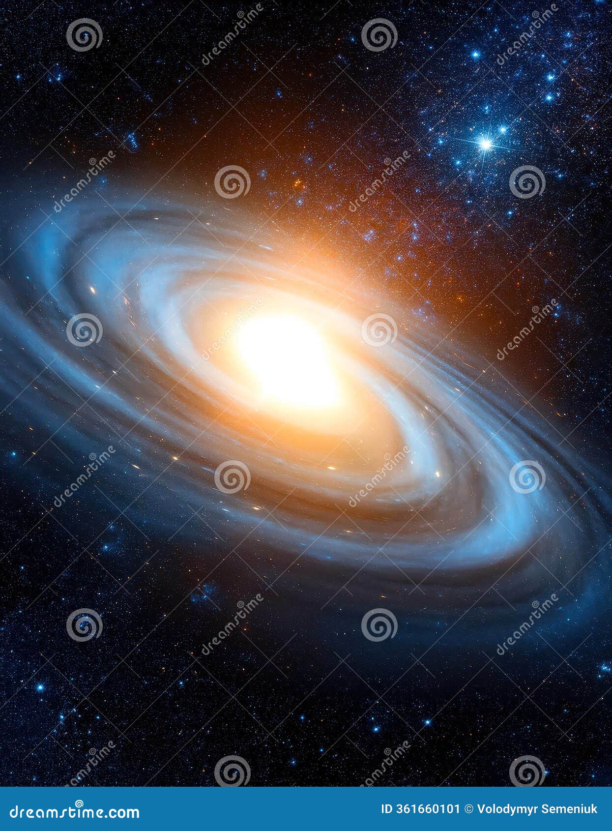 Gravitational Lensing Effect Creating a Cosmic Canvas Around a Bright ...