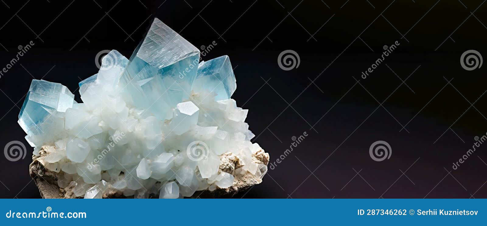 Celestine is Rare Precious Natural Geological Stone on Gradient ...