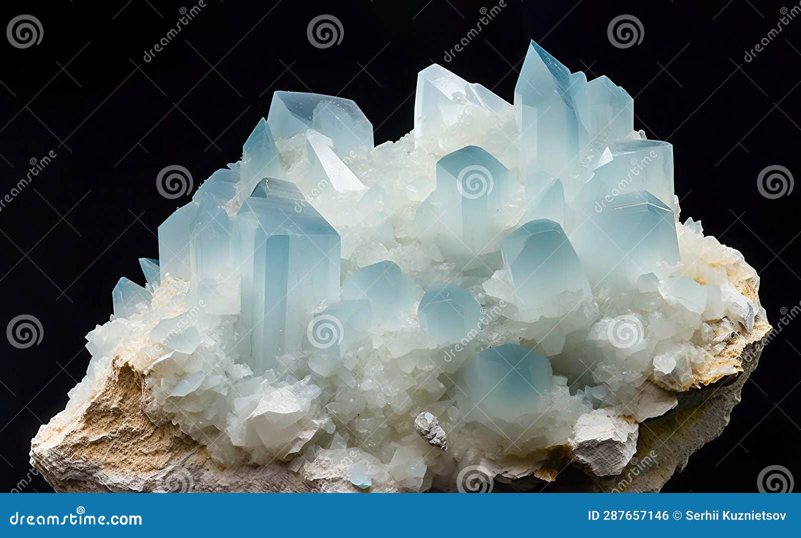 Celestine is Rare Precious Natural Geological Stone on Gradient ...