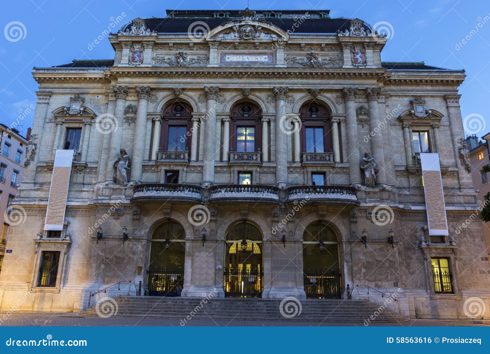 Celestine Theater in Lyon in France Stock Photo - Image of france ...