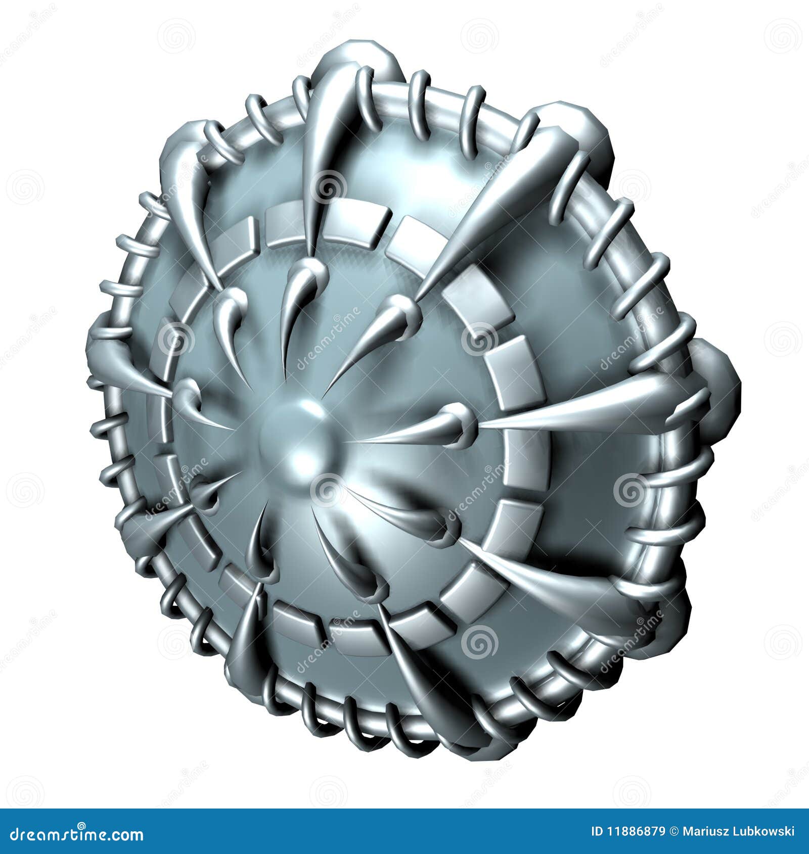 Round Shield Logo Concept Design. Three Dimensional Style. 3D Symbol ...