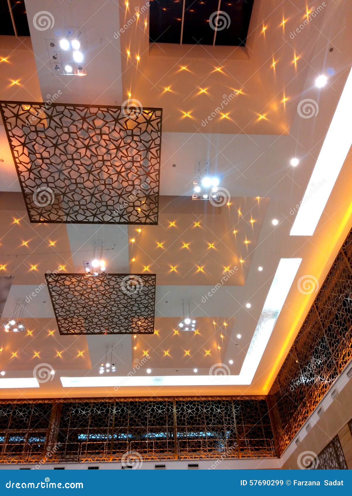 Celing Decoration with Glass Stock Image - Image of group, floral: 57690299