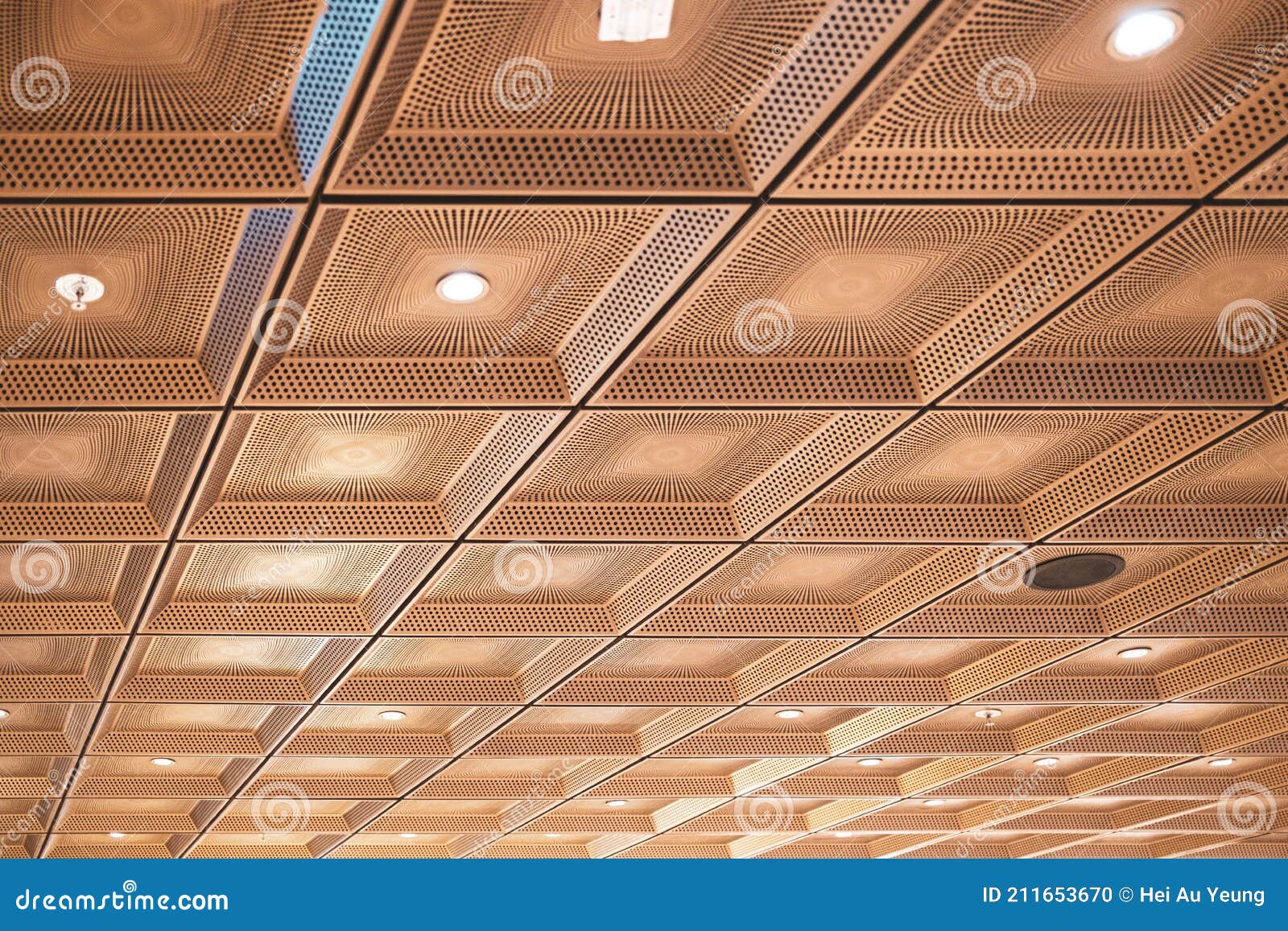 Celing of a Shopping Mall, Square Pattern Stock Photo - Image of ...