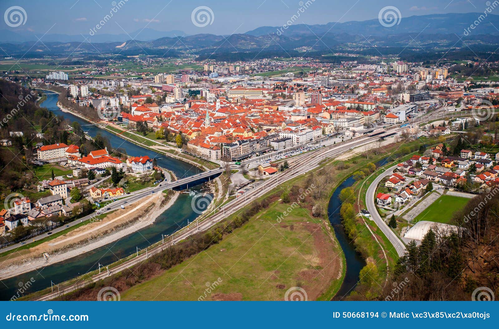 Celje Town, Panorama, Slovenia Stock Photo - Image of castle, scene ...