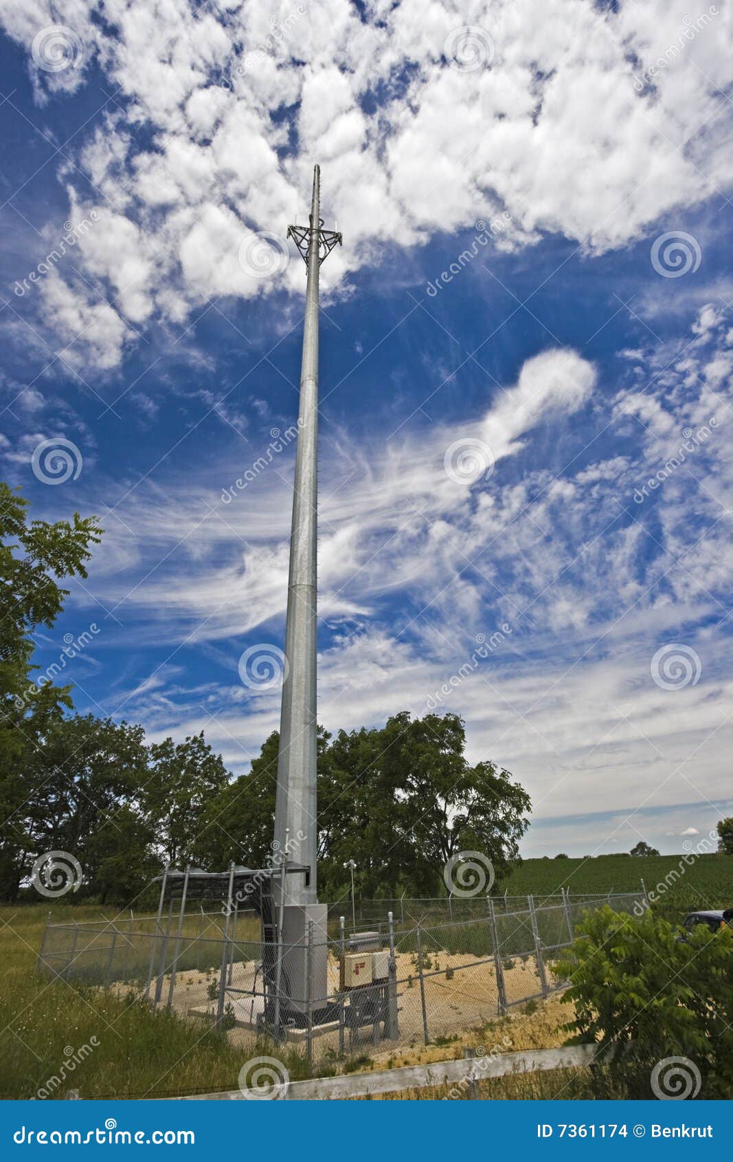 Cell antenna stock photo. Image of wireless, station, tree - 7361174