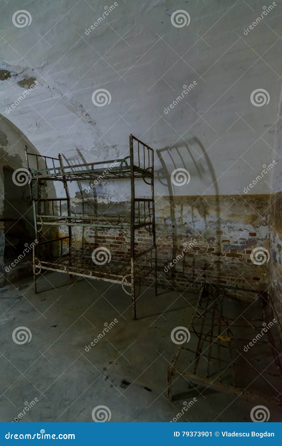 Cell with Bed in Fort 13 Jilava Stock Image - Image of romania ...