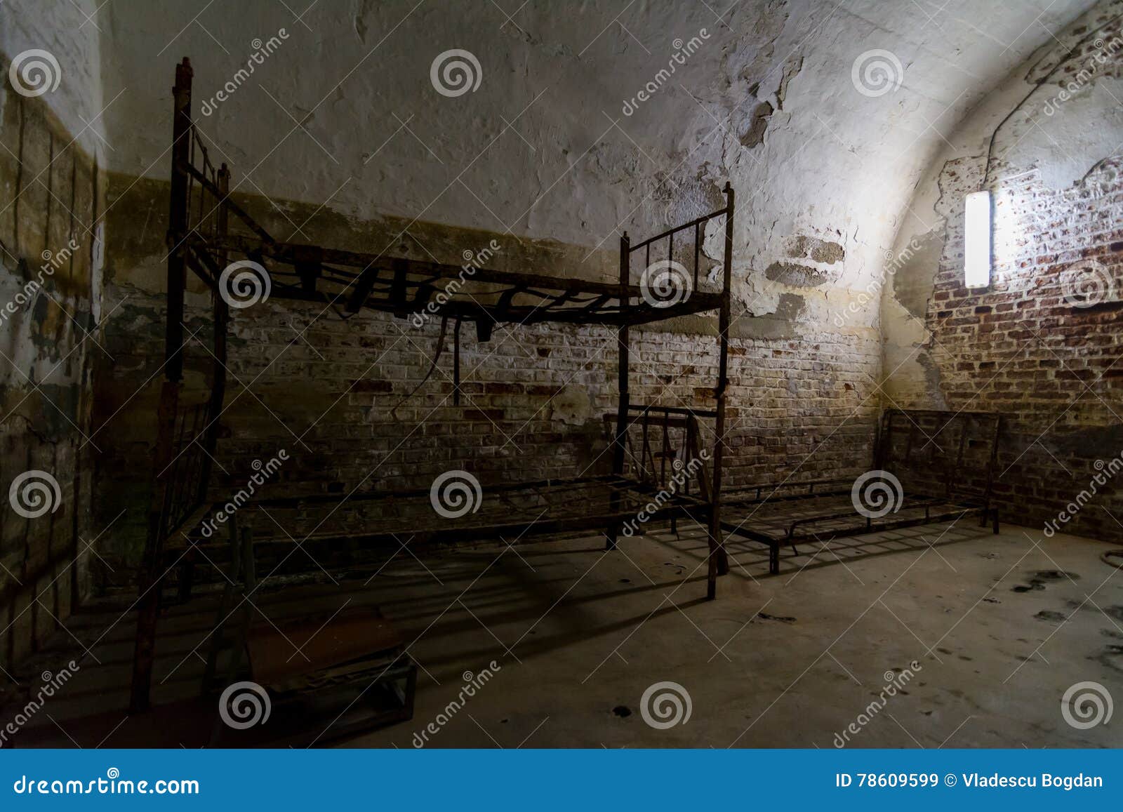 Cell with Bed in Fort 13 Jilava Jail, Romania Stock Image - Image of ...