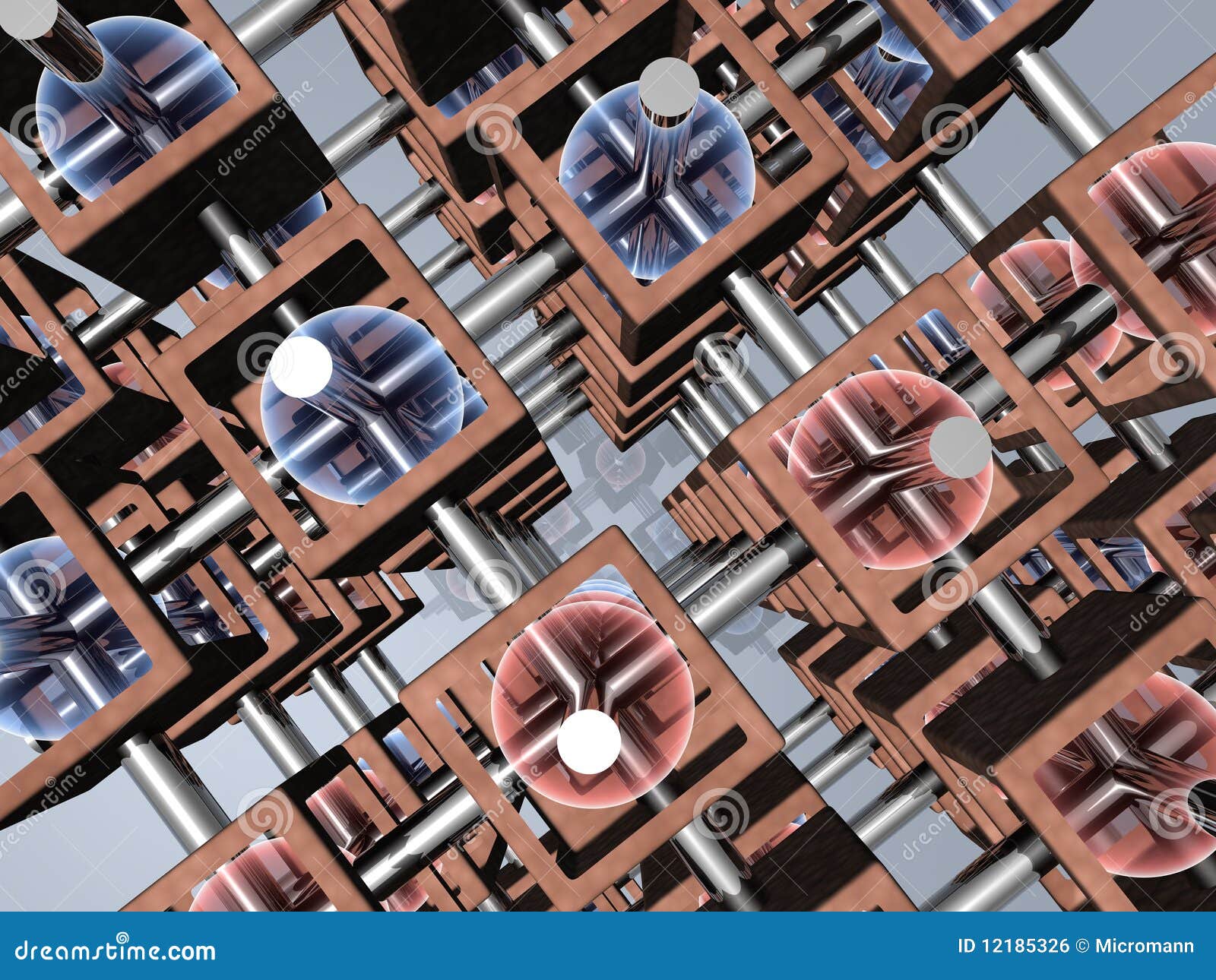 Cell blocks - 3D stock illustration. Illustration of round - 12185326