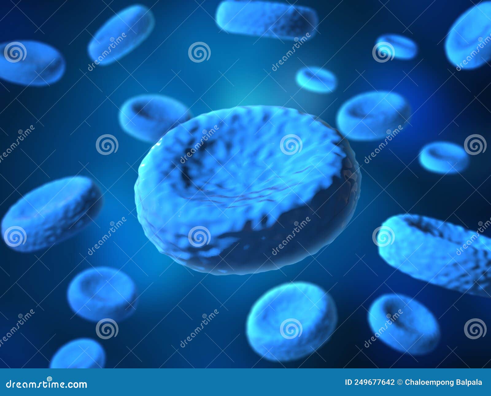 Cell Blue, Human Cell, Animal Cell. Stock Illustration - Illustration ...