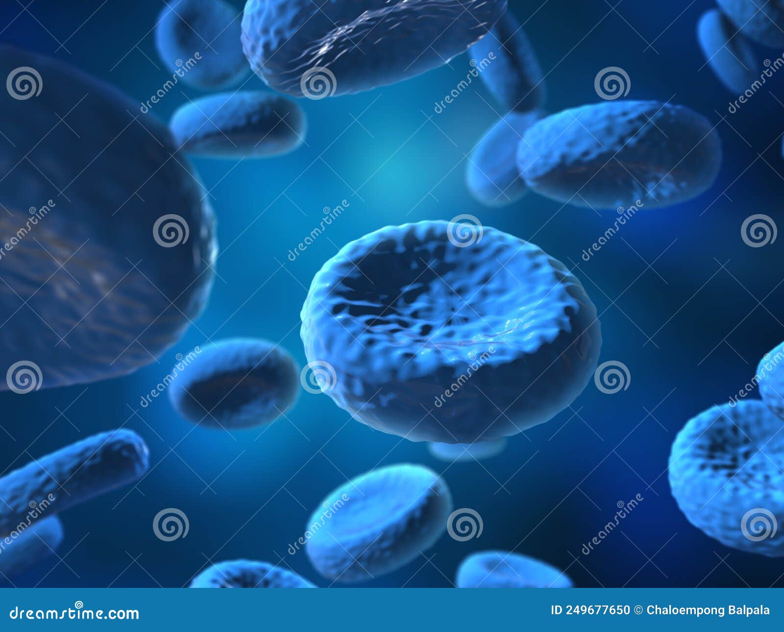 Cell Blue, Human Cell, Animal Cell. Stock Illustration - Illustration ...