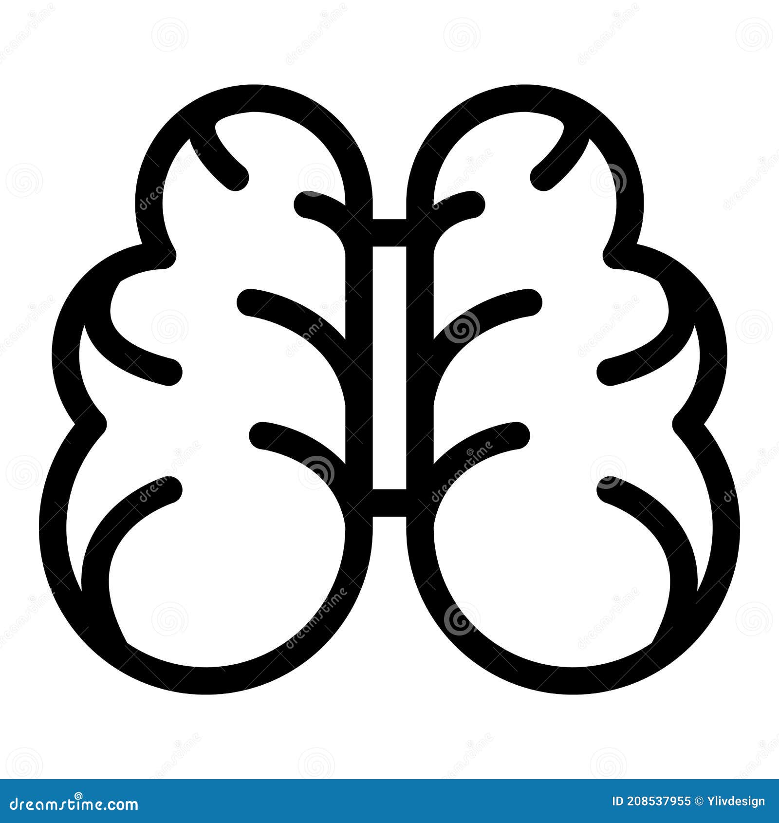 Cell Brain Icon, Outline Style Stock Vector - Illustration of ...