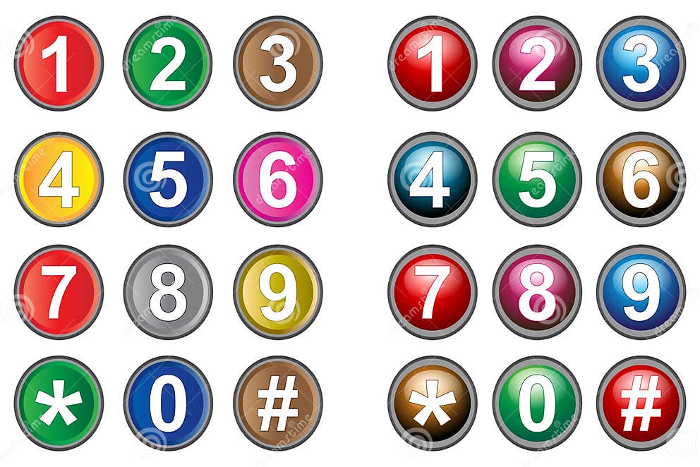 Cell buttons stock illustration. Illustration of collection - 17491902