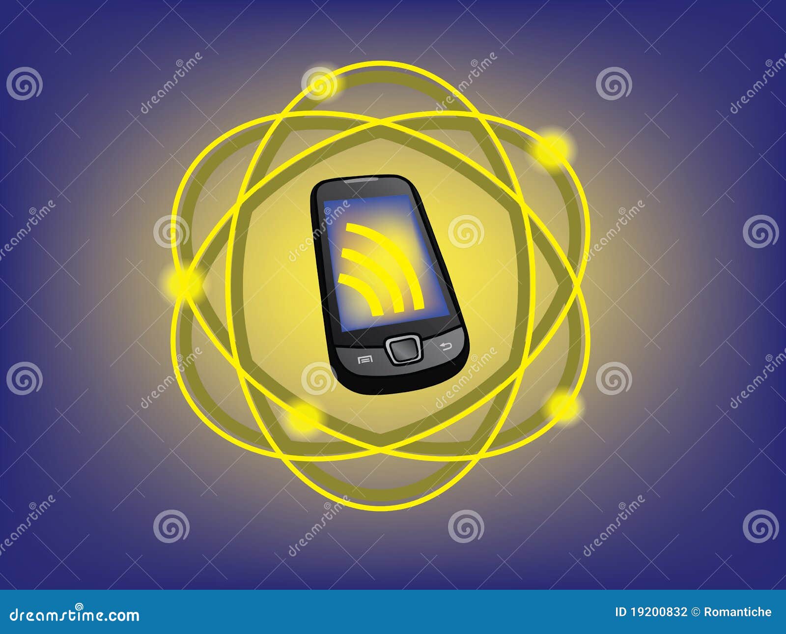 Cell communication stock vector. Illustration of abstract - 19200832