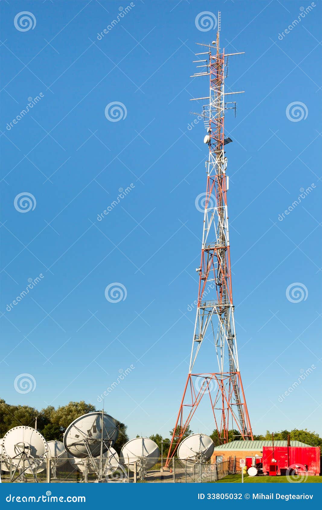 Cell Communication Tower stock photo. Image of antenna - 33805032