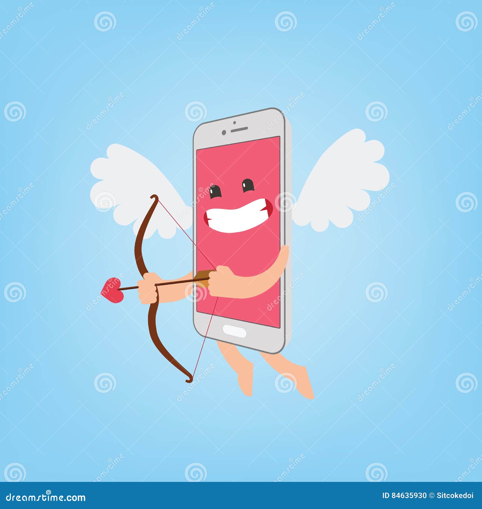 Cell cupid stock vector. Illustration of marry, greetings - 84635930
