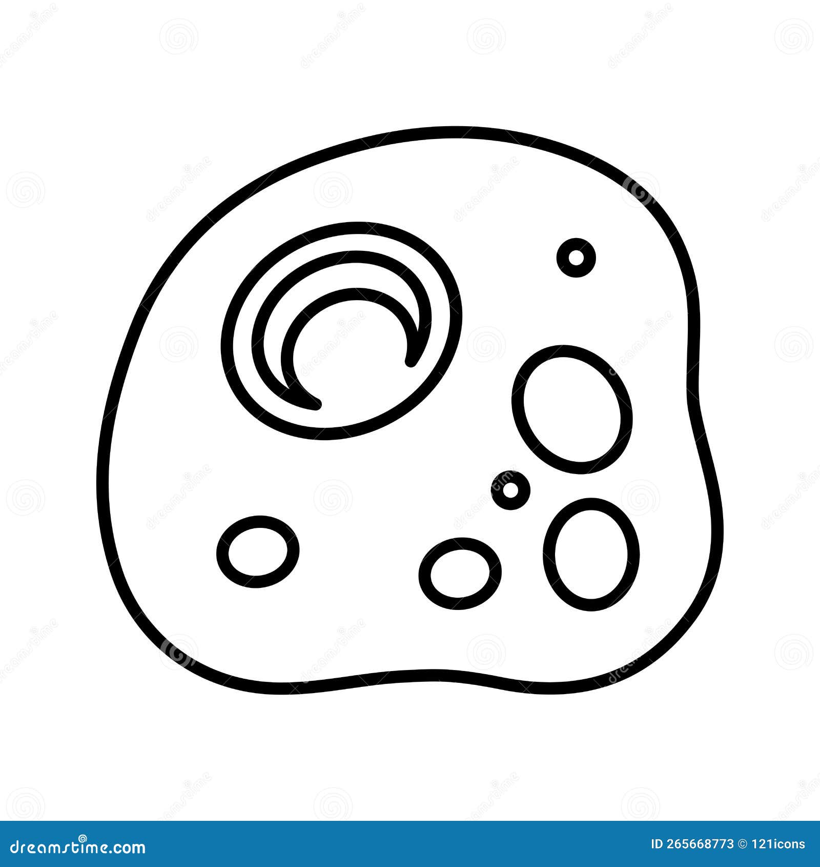 Cell, Cytoplasm, Eukaryote Line Icon. Outline Vector | CartoonDealer ...