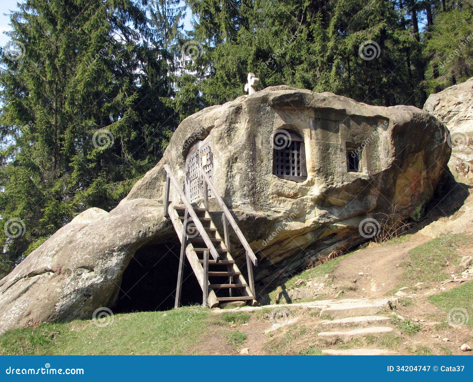Cell of Daniil the Hermit stock image. Image of heaven - 34204747