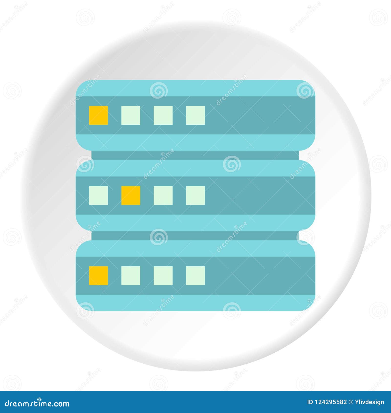 Cell for Data Storage Icon, Flat Style Stock Illustration ...