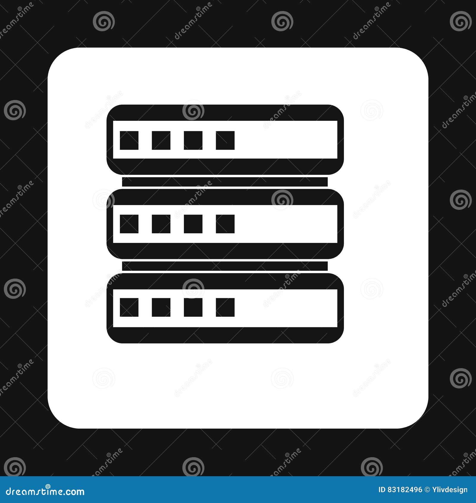 Cell for Data Storage Icon, Simple Style Stock Vector - Illustration of ...