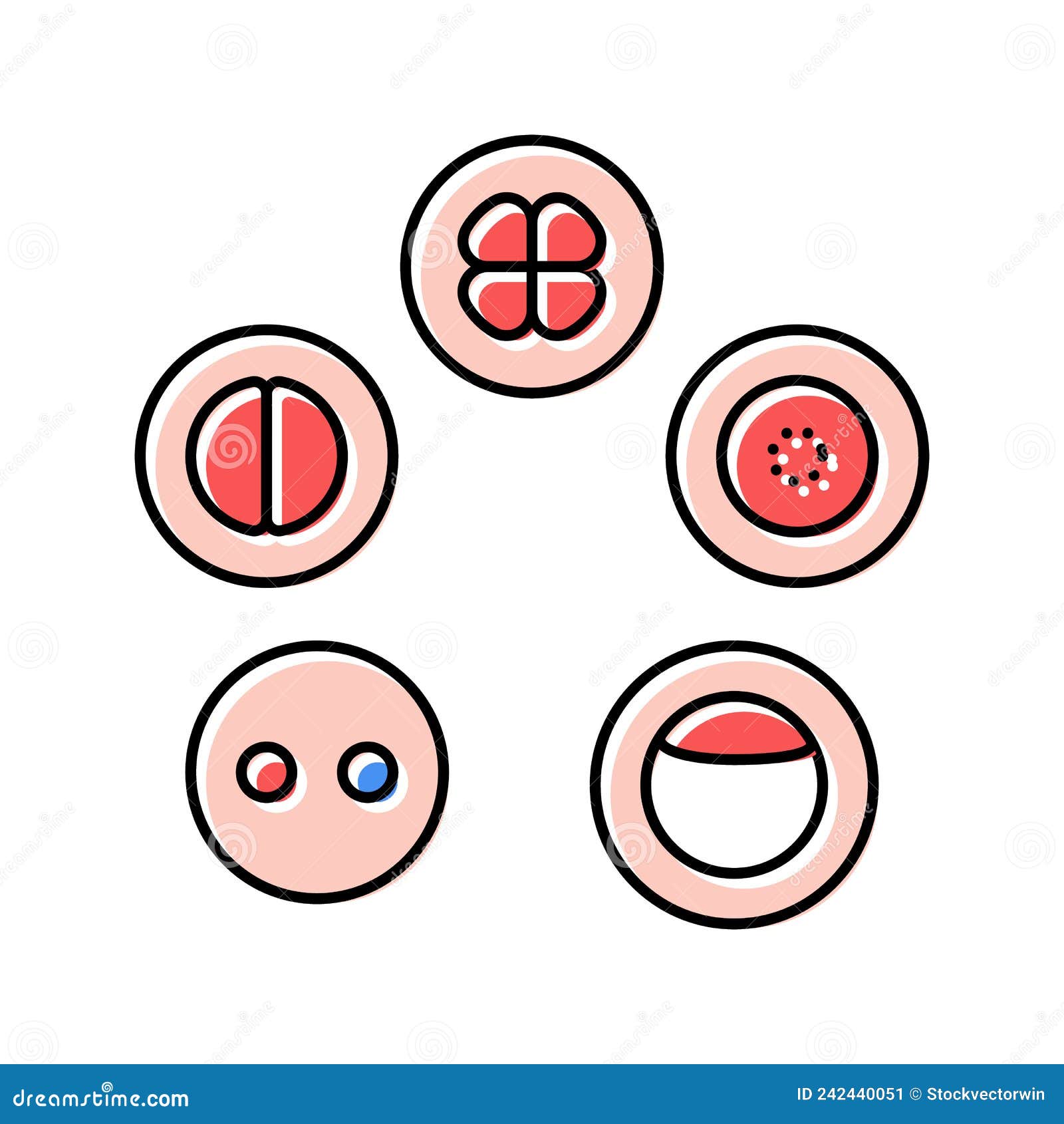 Cell Development Color Icon Vector Illustration Stock Vector ...