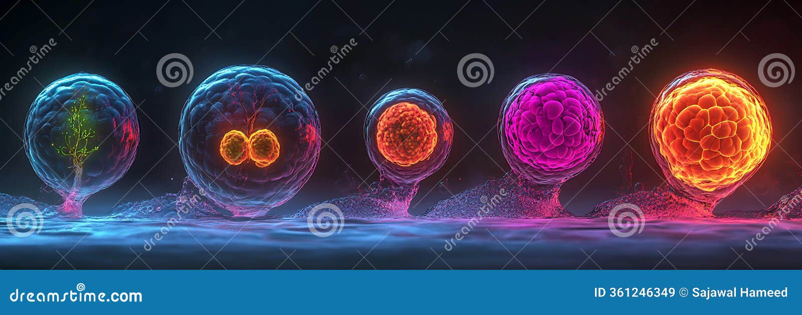 Cell Differentiation Pathway Flowchart Vector With White Background ...